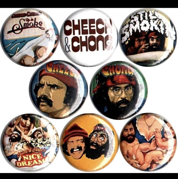 Accessories | Cheech And Chong X 8 New 1 Inch 25mm Button Pin Badges ...